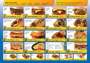 Menu - Stars Drive-in