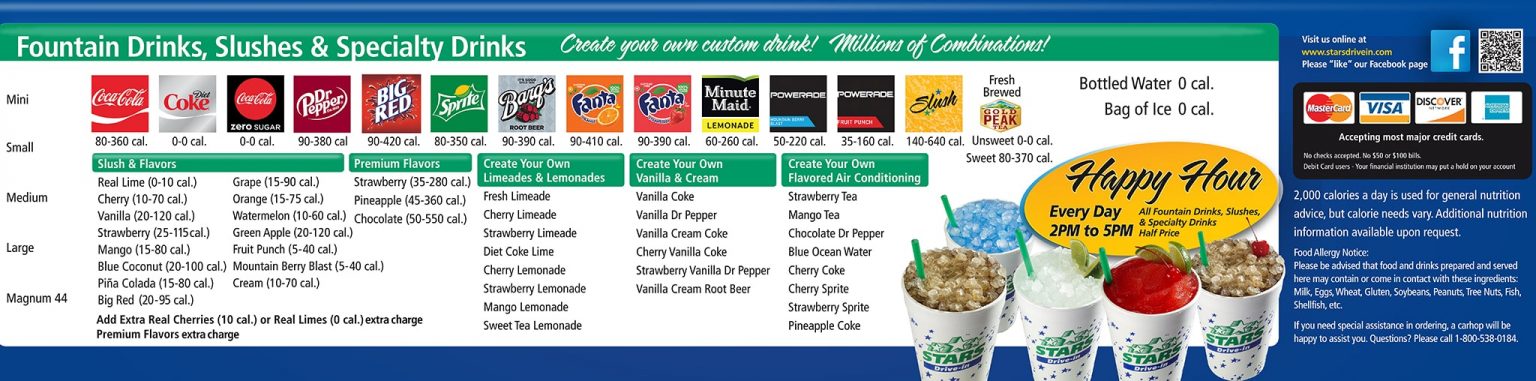 Menu - Stars Drive-in